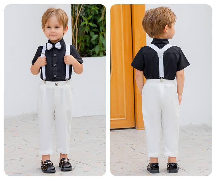 1-10Y White Slacks for Kids Boy Wedding Formal Suit Pants Trousers Boys ...
