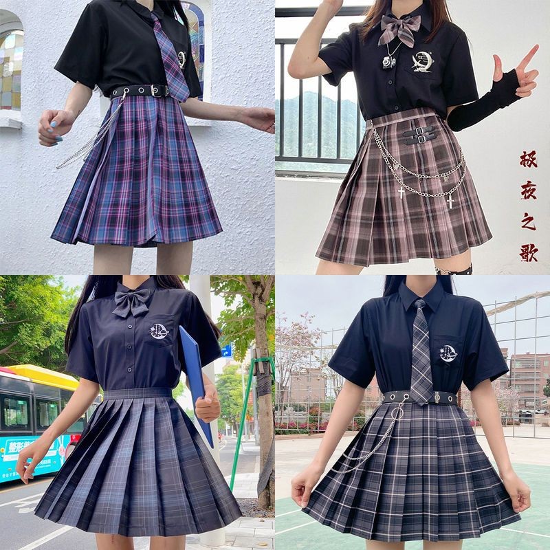 jk uniform black short-sleeved series summer cool ins bad girl ...