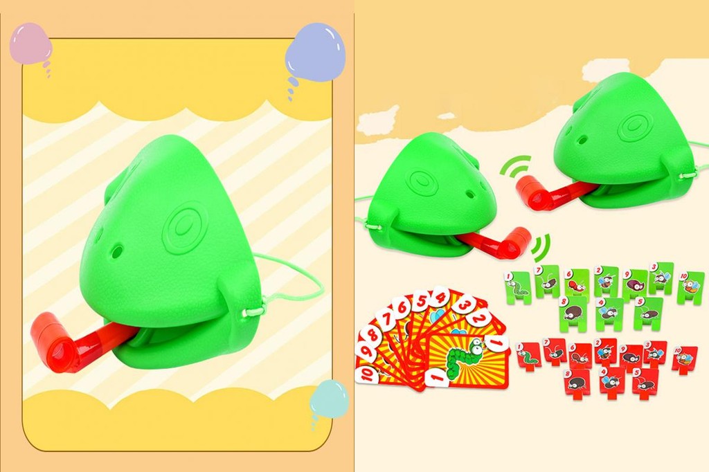 Amerbigseam Chameleon Tongue Toy Chameleon Tongue Game Fun Licking Frog ...