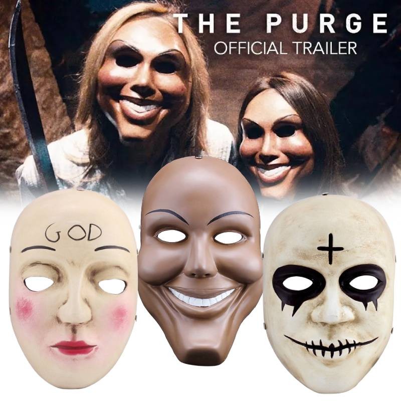 Human Purge Unique Plan God Scary Mask With Smiling Face Full Face ...
