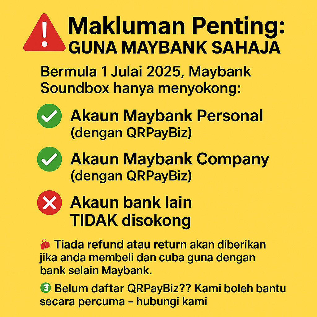 Maybank Pocket Soundbox MINI Version - Maybank Soundbox MAE Soundbox ...