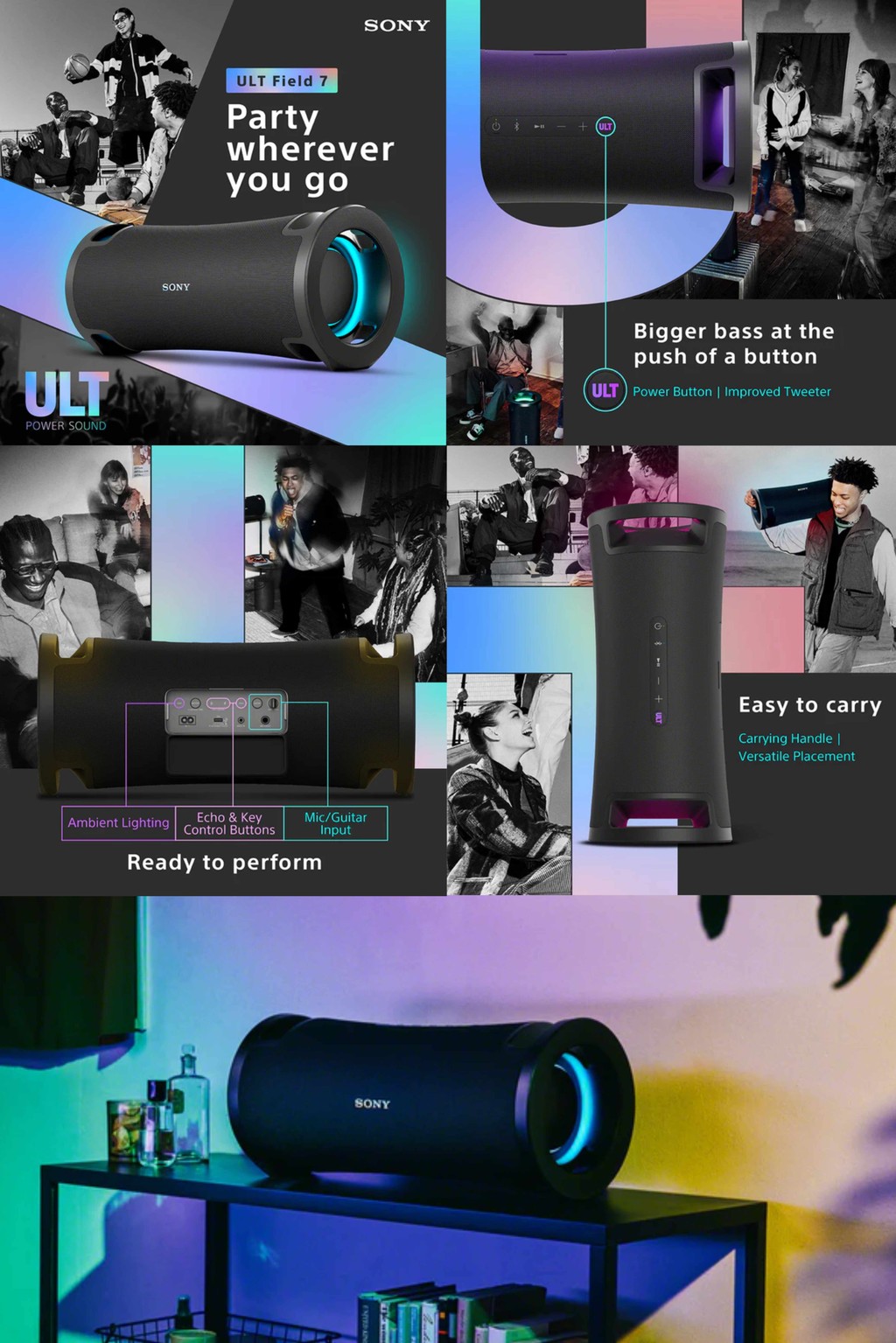 Sony ULT FIELD 7 SRS-ULT70 Wireless Portable Speaker Black Colour ...