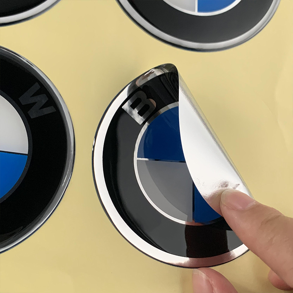 74mm BMW 3D Logo Emblem Sticker Auto Fender Rear Trunk Decorative Decal ...
