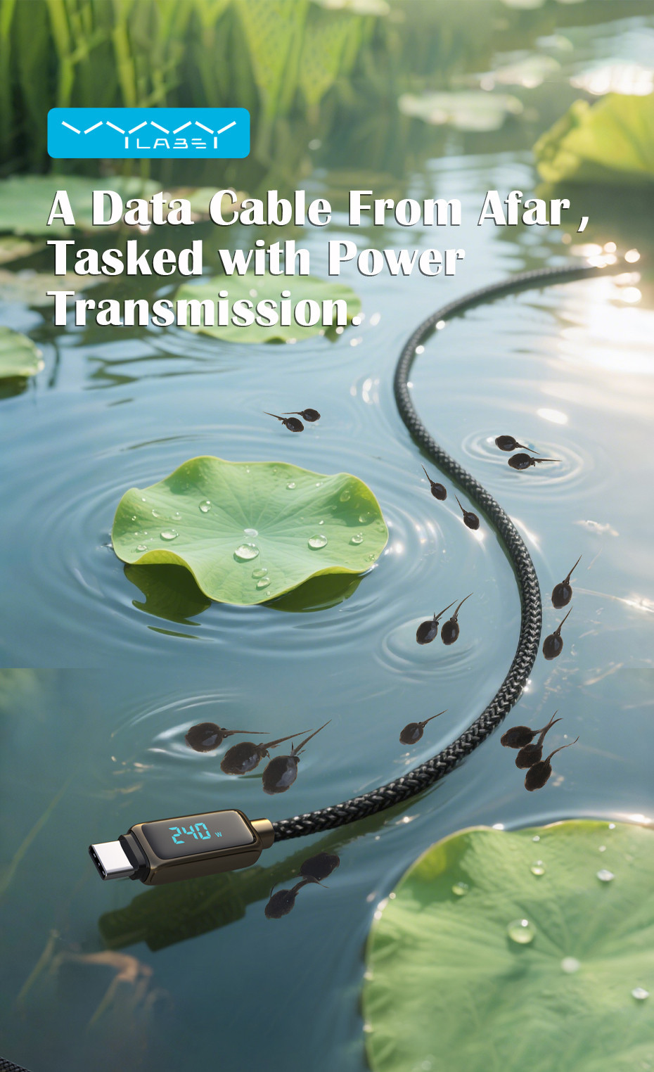 Vyvylabs Type C to Type C Cable Data Wire Cord 240W Fast Charging ...