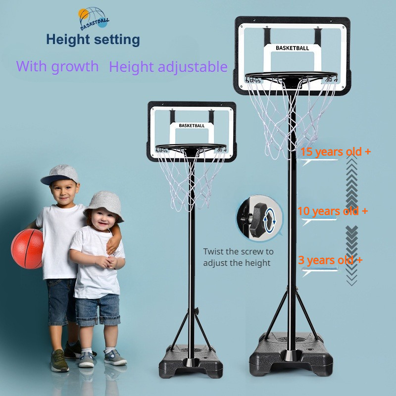 Children's Adjustable Basketball Stand Set Indoor Outdoor Adult Lifting ...