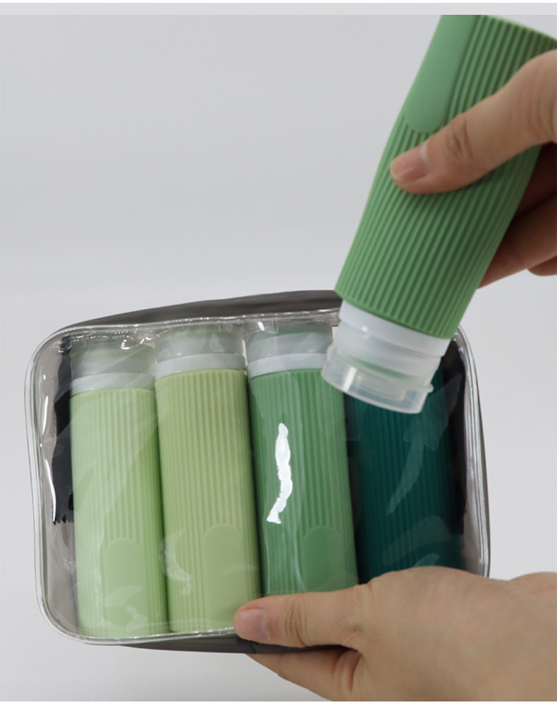 Botol penyimpanan perjalanan 100ml dispenser silikon botol kosong ...