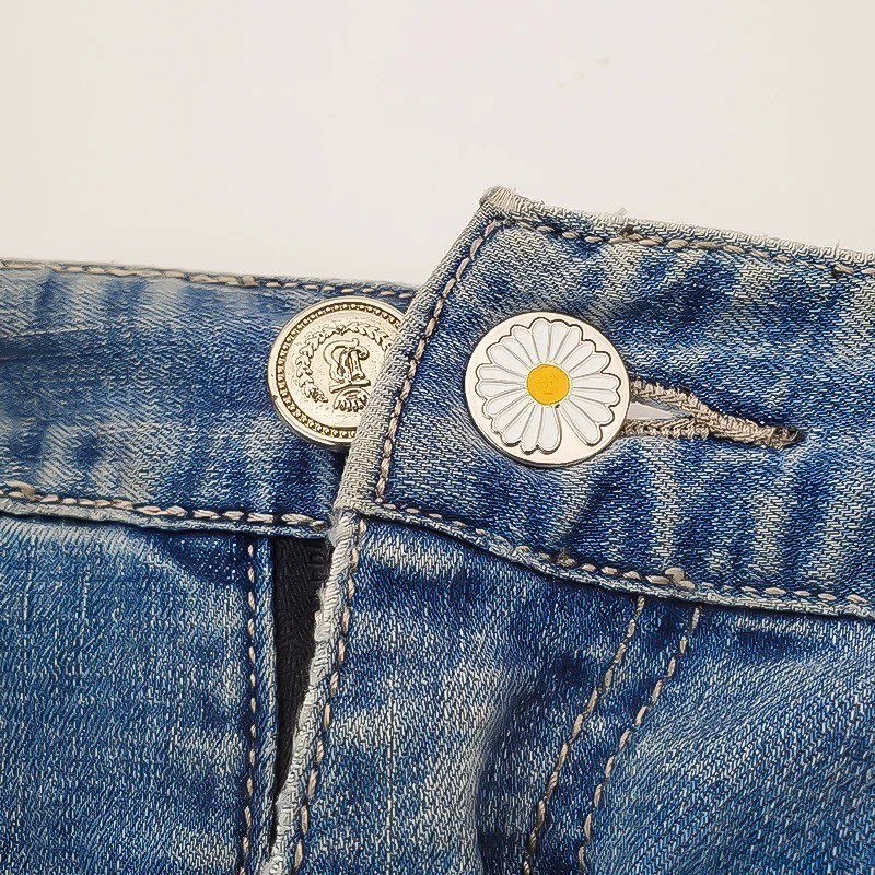 Detachable Jeans Waist Adjustment Buckle Metal Button Extender For DIY ...