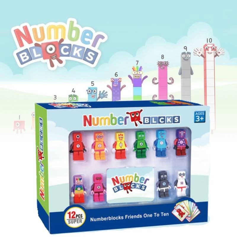 World Unique My Number Blocks With Character Cards Fun Set Building ...