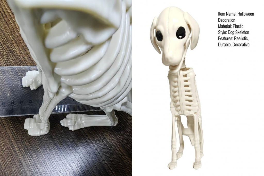 Lahtialu Adjustable Dog Skeleton Figure Articulated Skeleton Prop ...