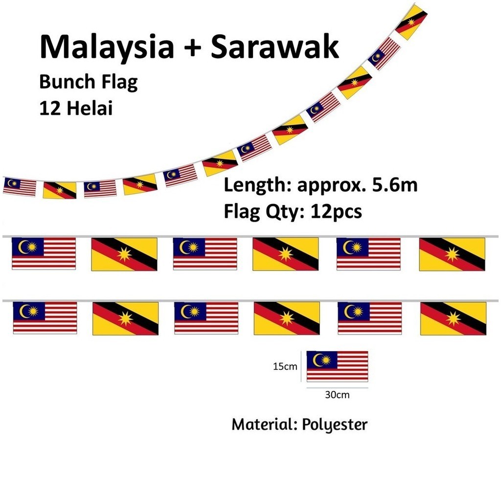 Malaysia Bunch Flag All States Bunch Flag Bendera Kecil Malaysia ...