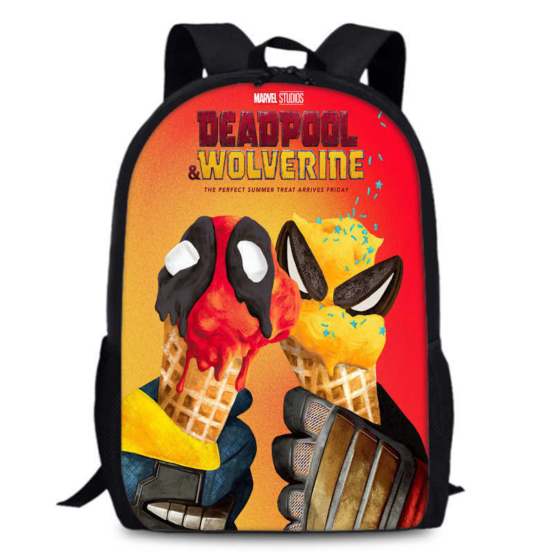 Deadpool Marvel Unisex And Wolverine Backpack With Large Storage For ...