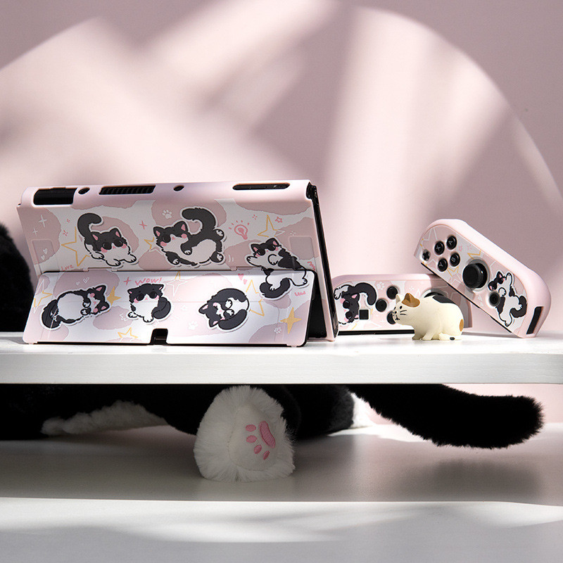 Nintendo Switch Protective Case Cute Black and White Cat Protective ...