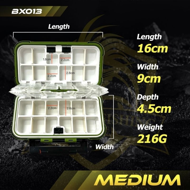【BX005】𝐅𝐢𝐬𝐡𝐢𝐧𝐠 𝐓𝐚𝐜𝐤𝐥𝐞 𝐁𝐎𝐗 Double Side Open Lures Box Kotak Gewang Pancing Kotak Mancing 钓鱼用具盒子 ...