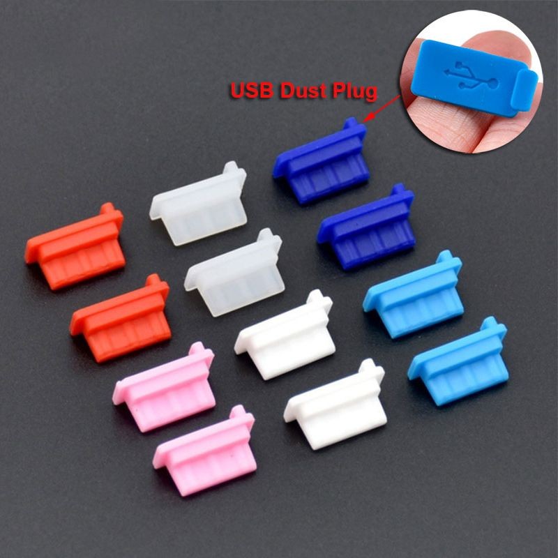5PC USB Dust Plug Charger port Cover Cap Female Jack Universal ...