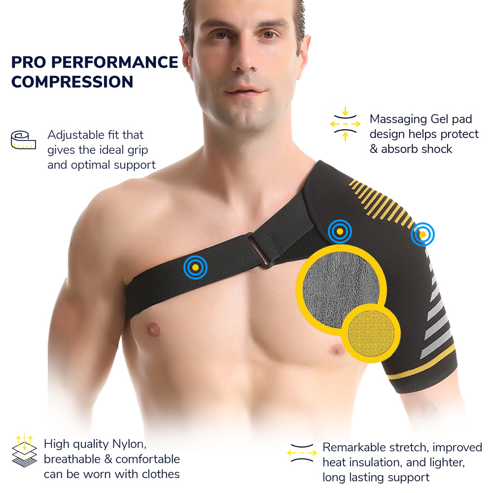 Compression Shoulder Brace Shoulder Support Orthopedic Sleeve for Men ...