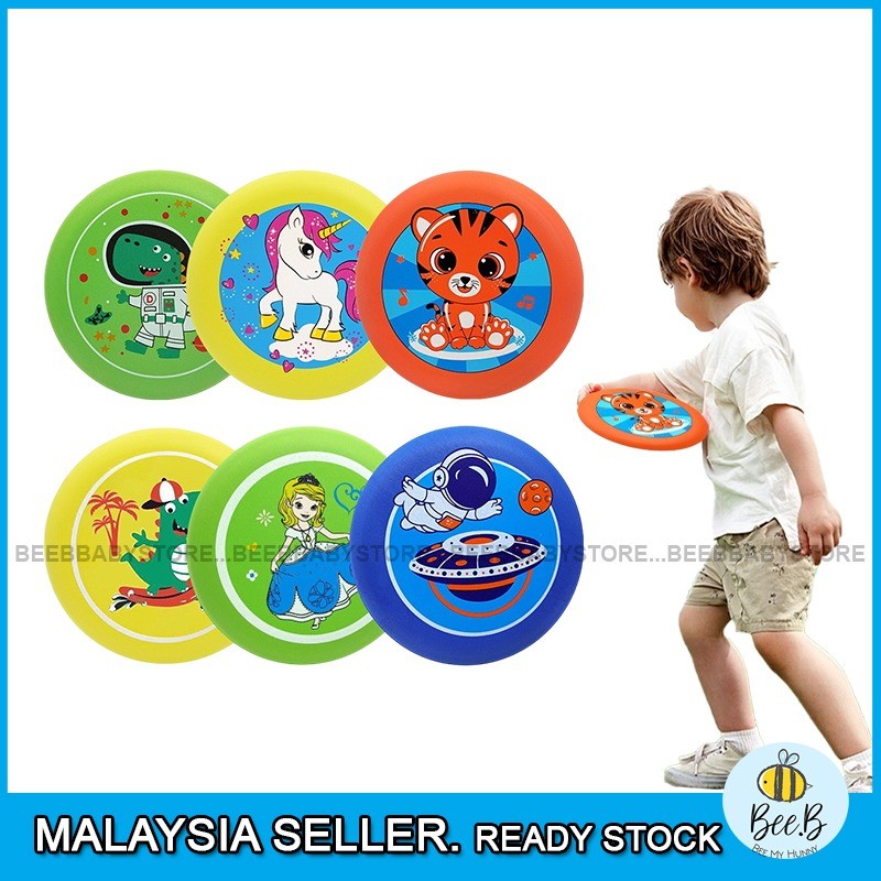 Kids Soft EVA Flying Disc Cartoon Frisbee Throwing Disc Beach Camping ...