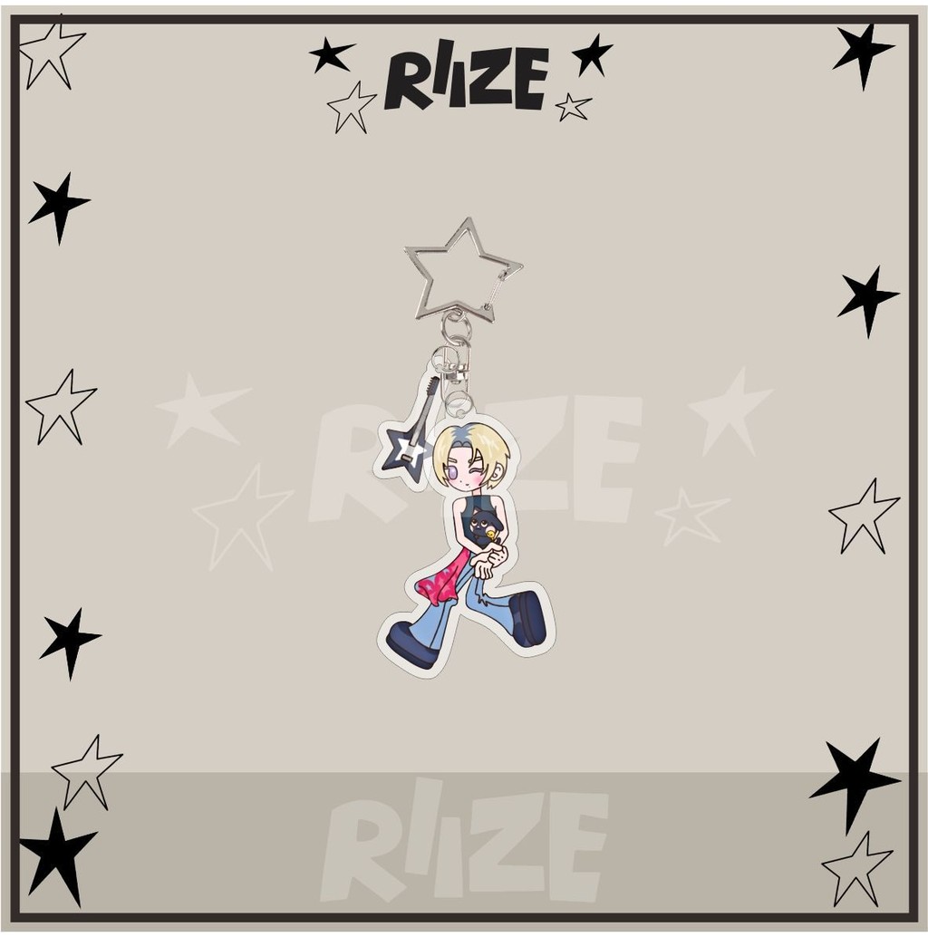 Kpop Idol RIIZE Cute Cartoon Characters Key Ring Acrylic Keychain ...