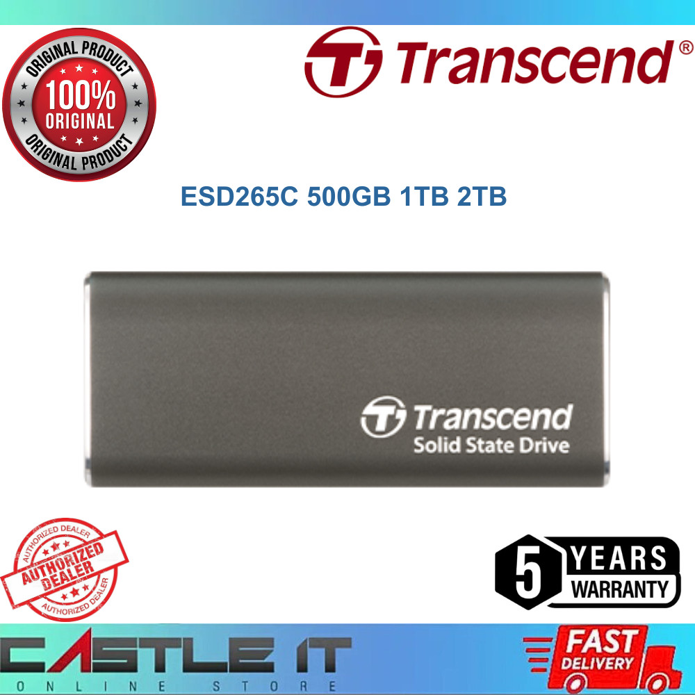 Transcend ESD265C External SSD 500GB 1TB 2TB USB-C USB-A Portable ...