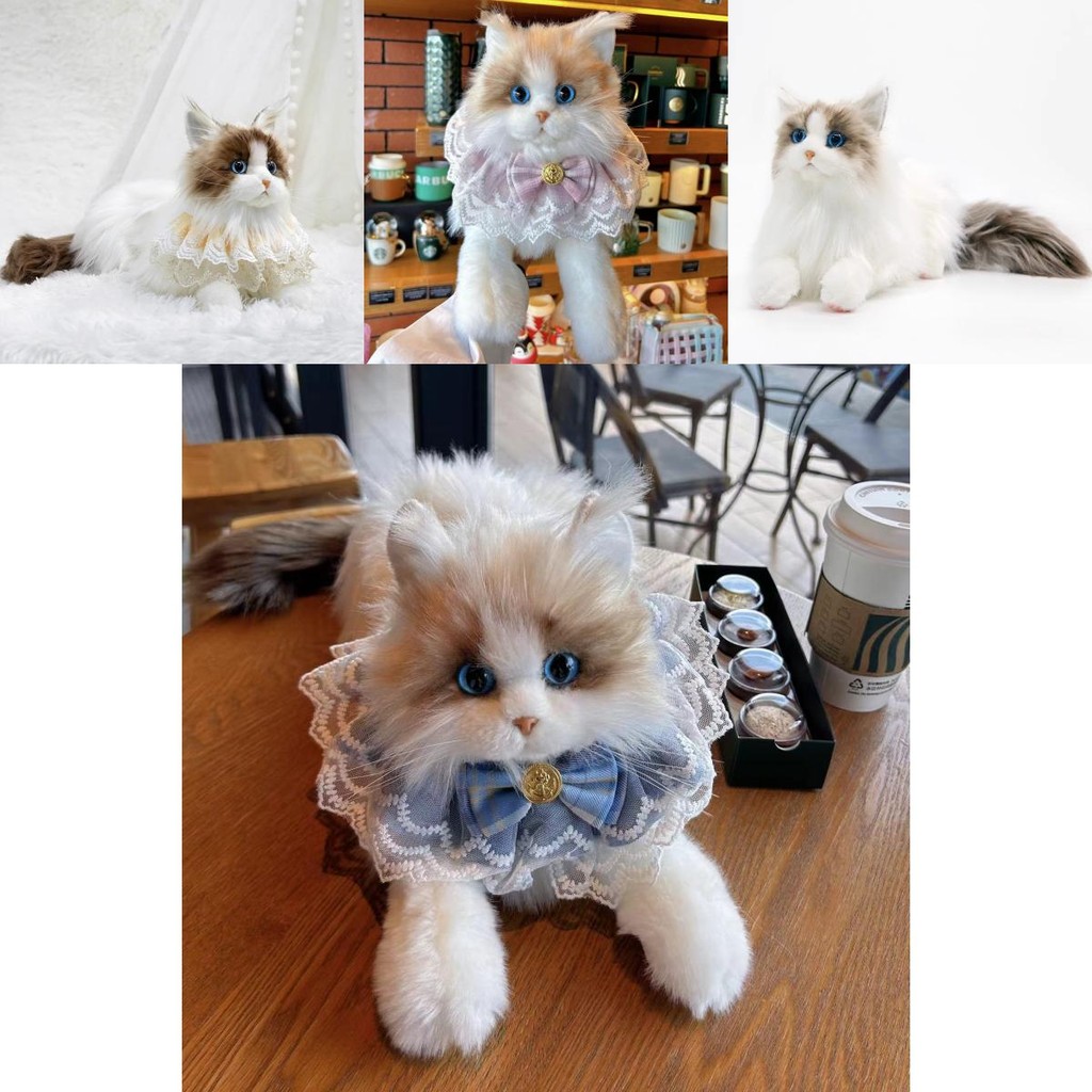Plush Beautifully Crafted Cat Doll Soft Long Fur Kitty Toy For And Kids ...