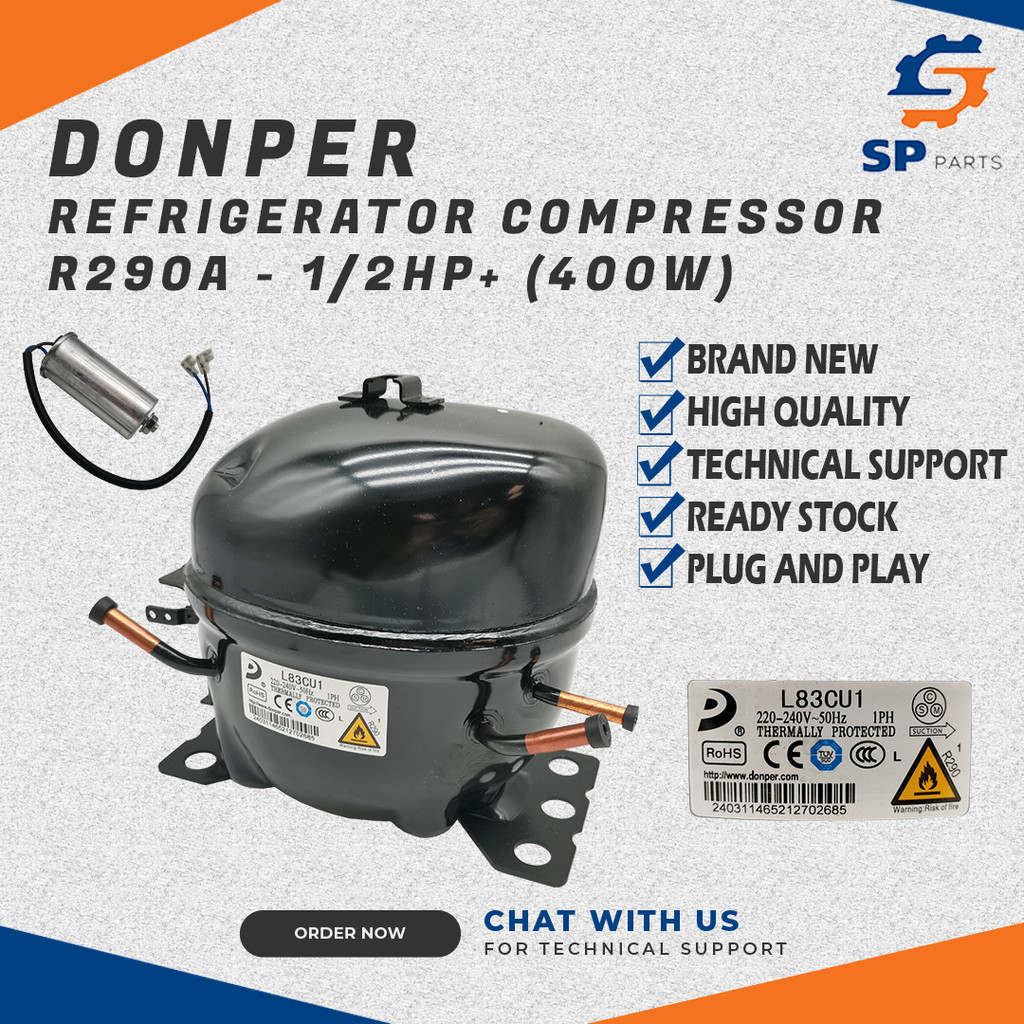 REFRIGERATOR DONPER COMPRESSOR R290A - 1/2HP+ (400W) - R CMP-L83CU1 | Shopee Malaysia