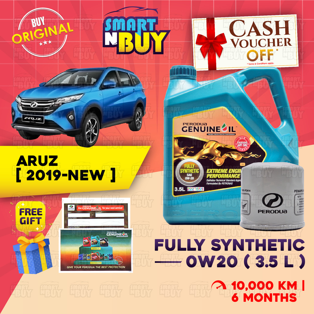 Perodua Engine Oil 0W20 Fully Synthetic Original Minyak Hitam Kereta ...