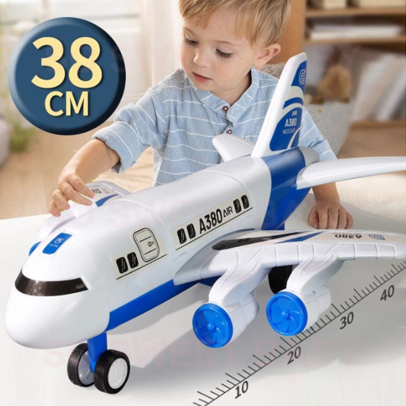 Kids Airplane Toys Large Inertial Deformable Track Sliding Aircraft ...