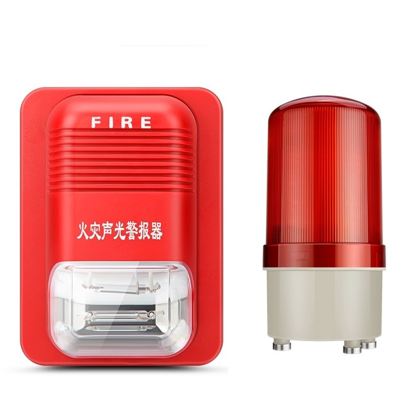 Fire Sound and Light Alarm 24V Non-Coding Type Fire Alarm Bell Manual ...