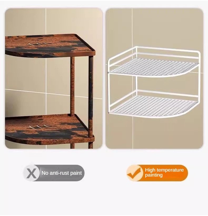 Pot Rack Kitchen Corner Rack Perforation-Free Corner Pot Storage Rack ...