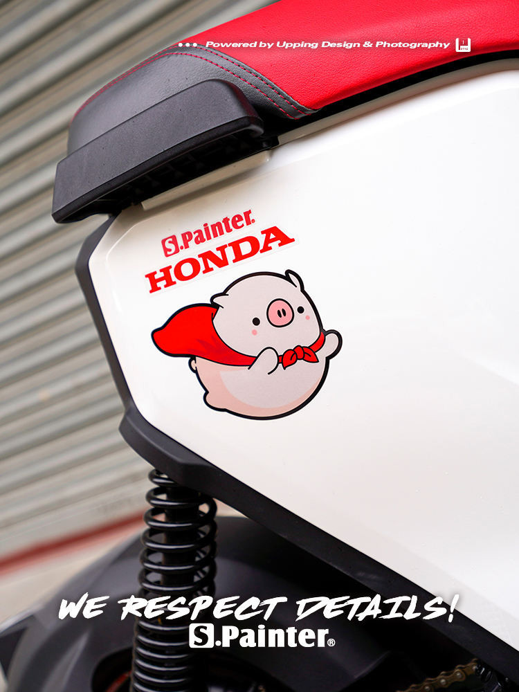 Ready Stock~Cartoon Pink Little Pig Car Sticker Cute Pig Car Window ...