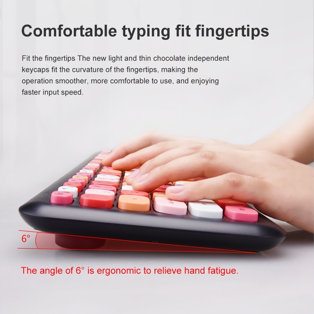 Mofii 666 2 4g Wireless Keyboard Mouse Set Combo Mixed Color Set For Pc Notebook Office Laptop