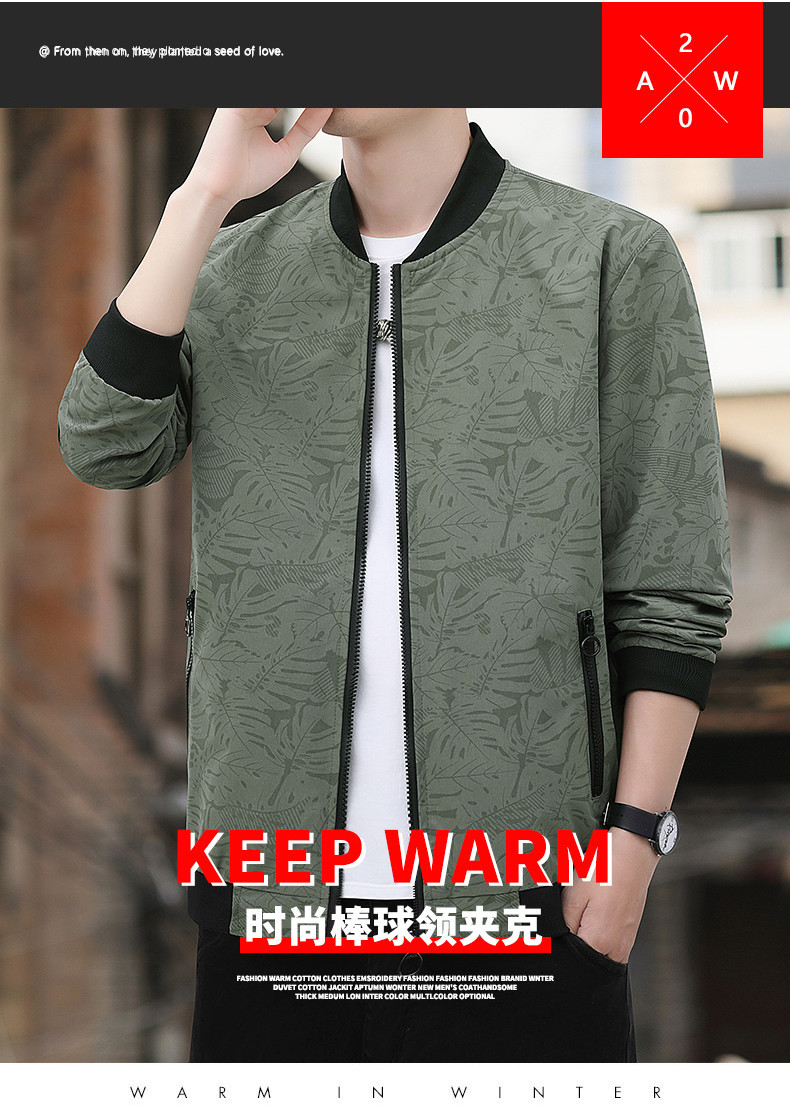 【M-5XL】Uniqlo Men's Casual Baseball Collar Jacket, Stand Up Windproof ...