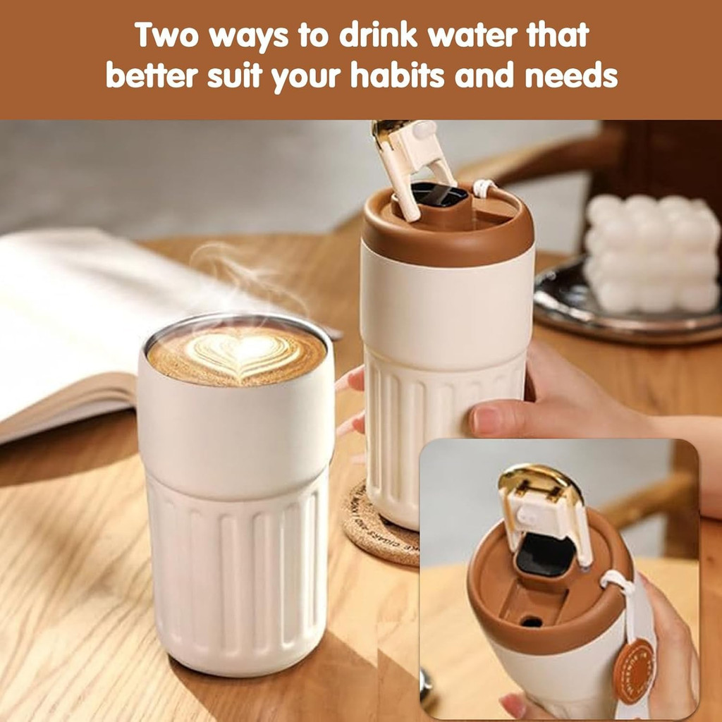 LH 450ml Portable Coffee Travel Mug 316 Stainless Steel Coffee Tumbler ...