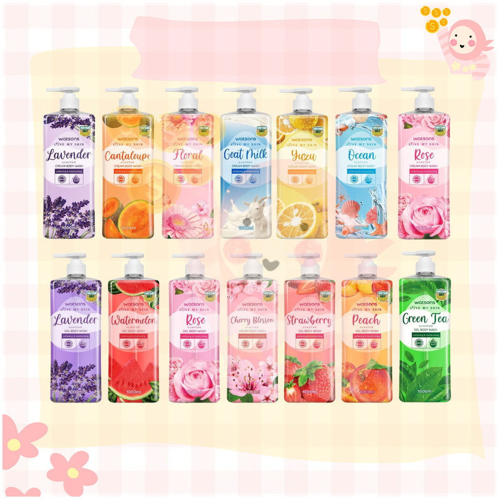 Watson Watsons Gel Bath Body Wash 1L Litre | Shopee Malaysia