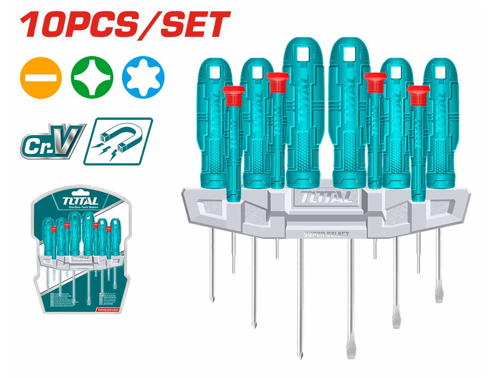 Total Screwdriver Set 6 pcs Screw Driver Set Skru Driver Set Skrew ...