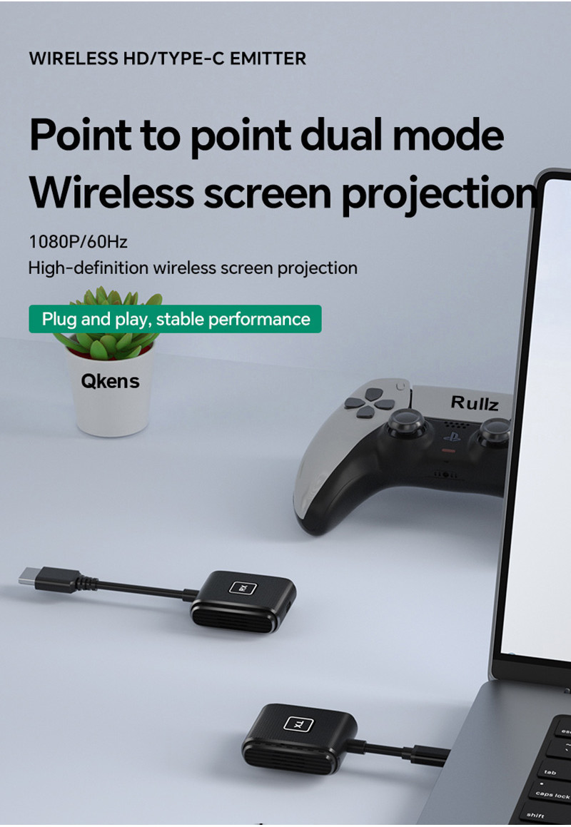 1080p Type C Wireless HDMI Extender Video Transmitter Receiver Display ...