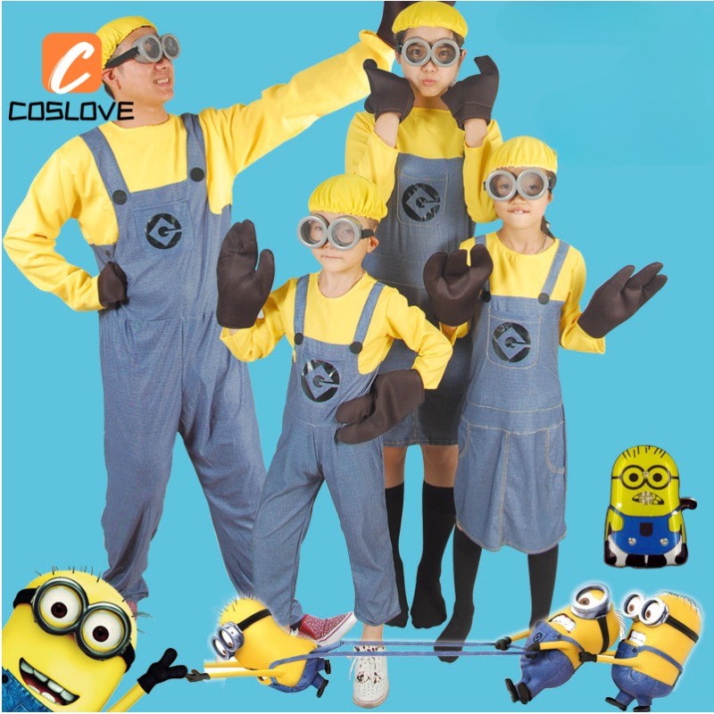 Halloween Movie Despicable Me Minions Cosplay Clothing Full Set Costume ...