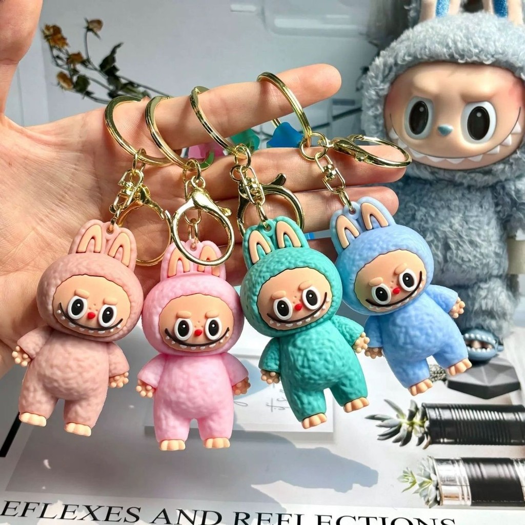 Labubu Labu labubu Keychain Cute Cartoon Doll labubu Charm Macaron ...
