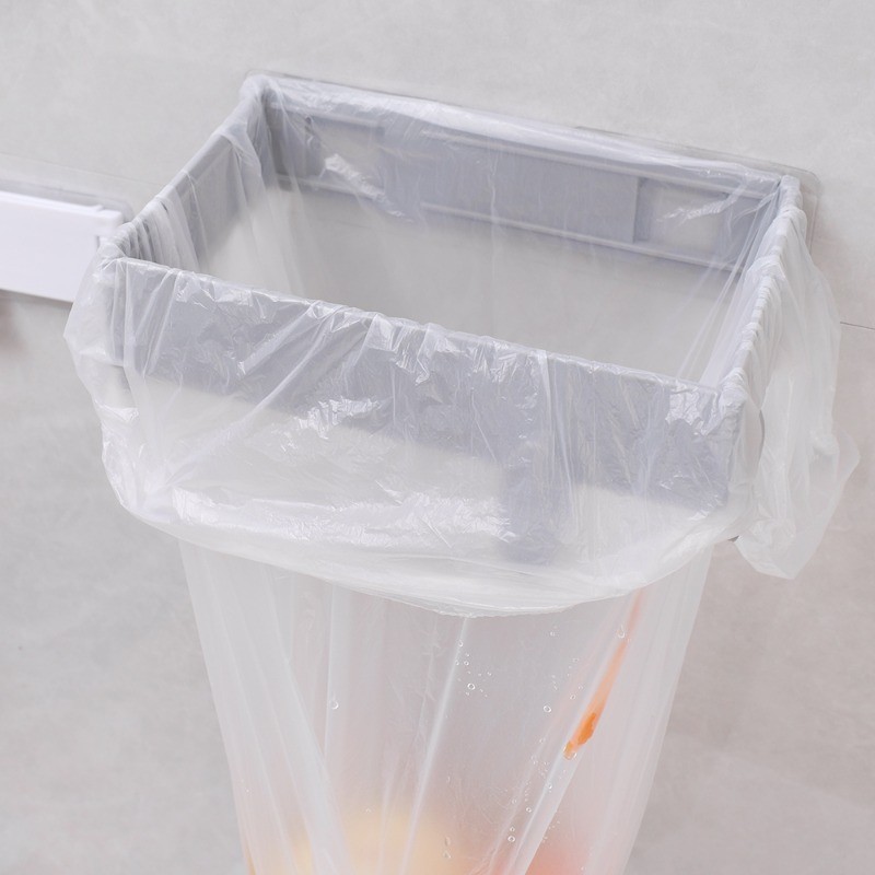 Folding Garbage Bag Storage Rack - Self Adhesive Garbage Bin Support ...