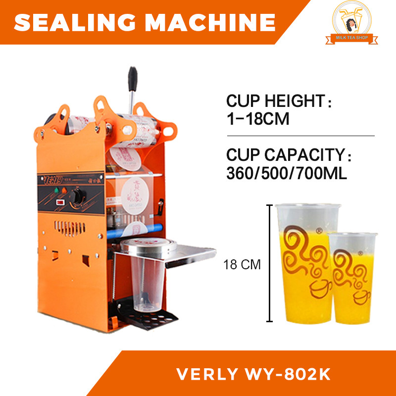 Verly Heavy Manual Sealing Machine Sealer Milk Tea Cup Plastic Cup Can ...