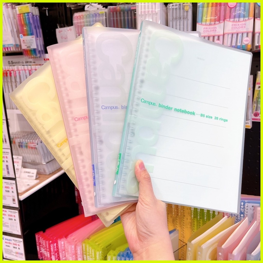 Kokuyo Campus B5 BINDER NOTEBOOK 26 Holes Refillable Document Folder ...