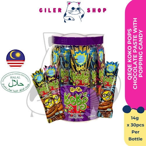 Qeqe Koko Pops Chocolate Paste With Popping Candy (30 Pcs) | Shopee Malaysia