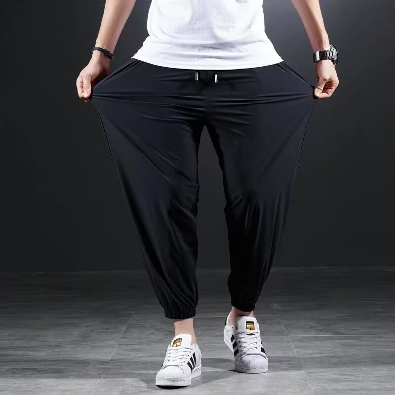 【Local Delivery】Fashion Long Pants Stretch Cuffed Loose Comfort Pocket ...