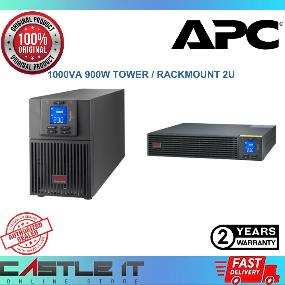 APC Easy UPS On-Line 1000VA 900W Tower / Rackmount 2U Backup Battery ...