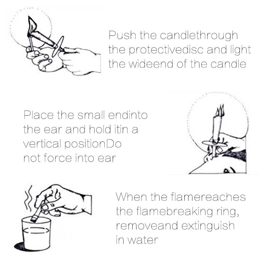 Natural Coning Beewax Ear Candle Ear Wax Removal Cleaner Ear Treatment ...