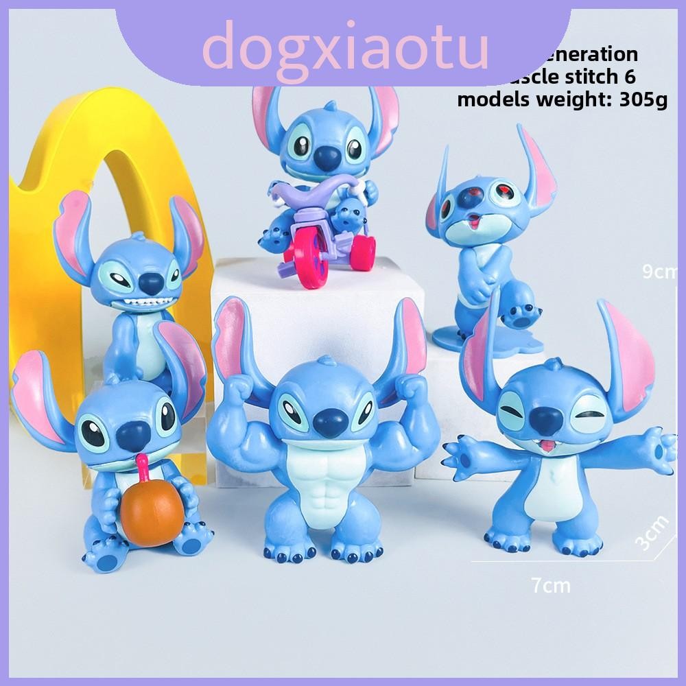 Stitch Second Gen Muscle Anime Model Pvc Figure For Desktop And Decor ...