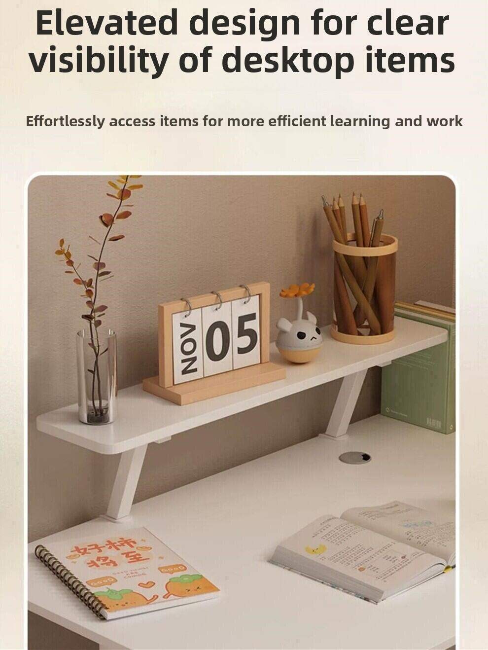 Desktop Organizer Rack Dual Screen Computer Elevation Base Monitor ...