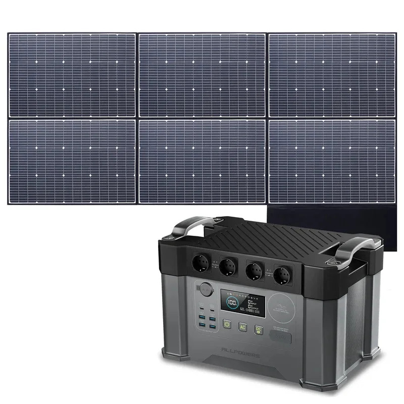 ALLPOWERS Portable Power Station 2400W with 600W Folable Solar Panel ...