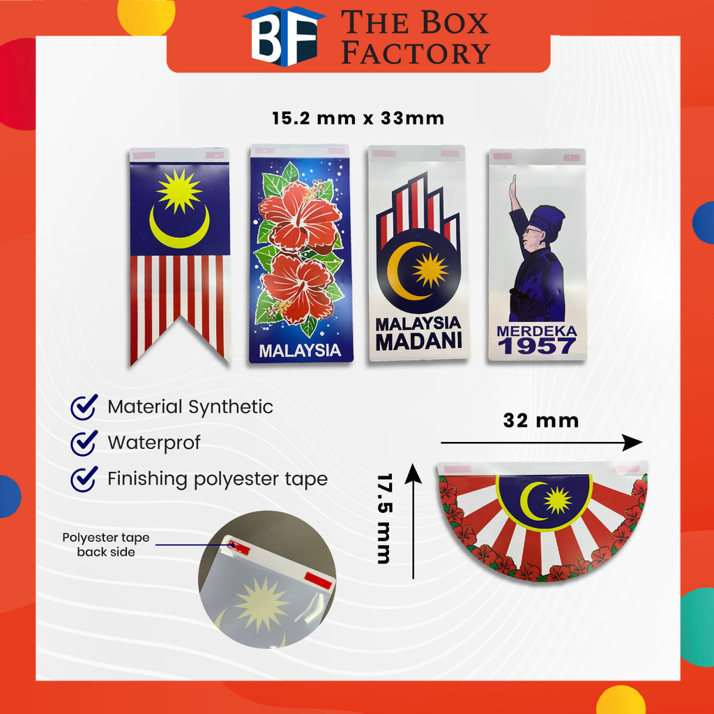 TBF Bendera Hiasan Merdeka Semarak Jalur Gemilang Madani Bunga Raya ...