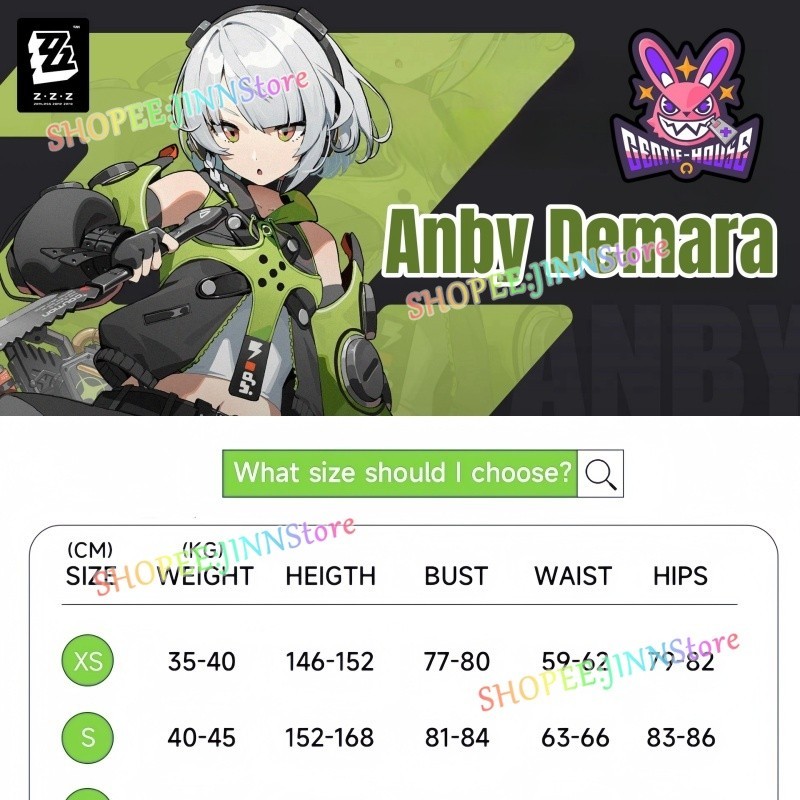 - JINN - IN STOCK ANBY DEMARA Green Outfits ZENLESS ZONE ZERO Cosplay ...