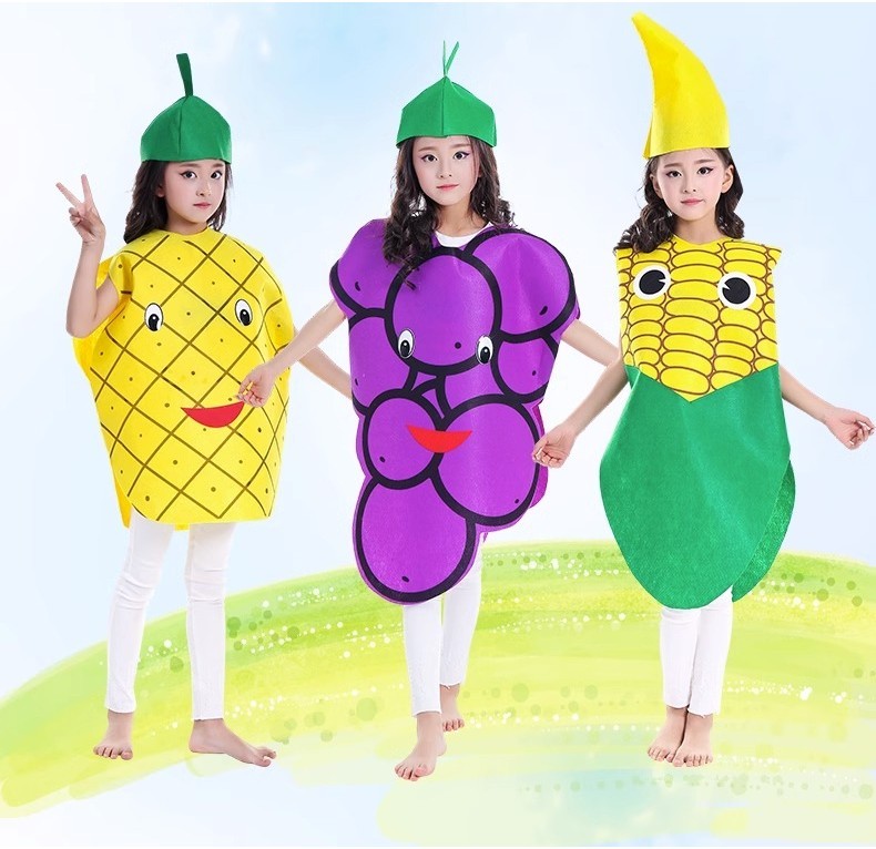 Child Fruit Vegetable Costume Cosplay Kids Halloween Party School Stage ...
